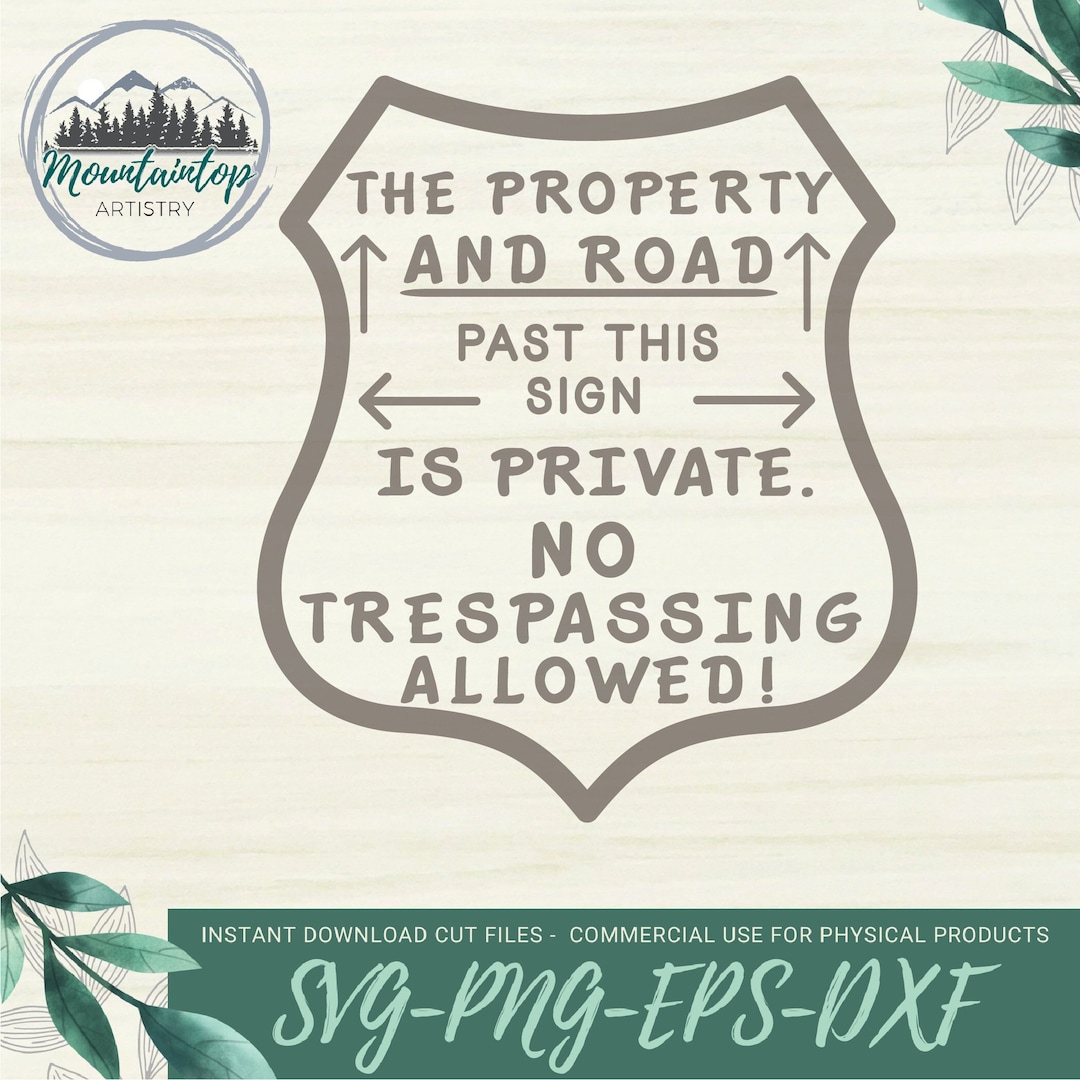 National Forest Service Sign SVG, Private Property Sign SVG, National ...