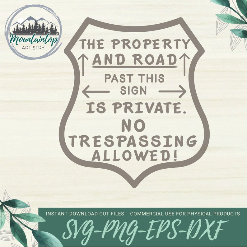 National Forest Service Sign SVG Private Property Sign SVG - Etsy