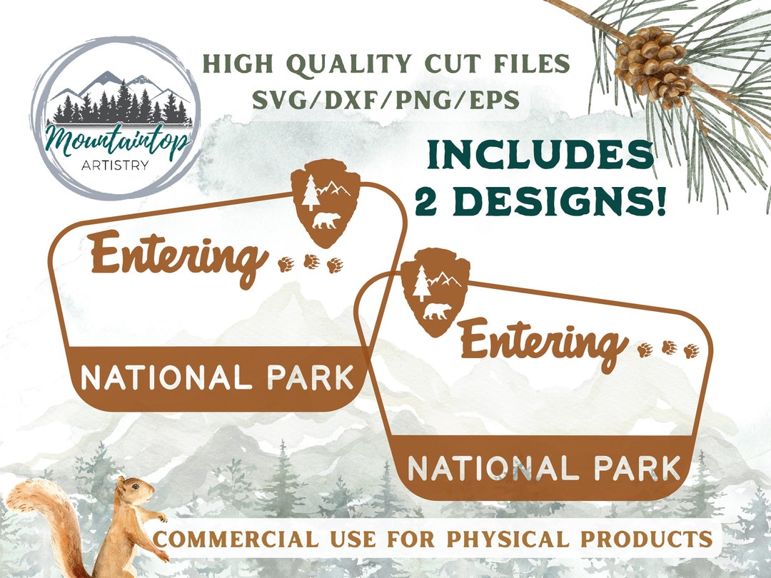 Entering Blank National Park Sign, Customizable National Park Sign ...