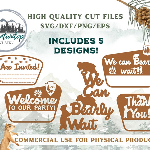 We Can Bearly Wait Svg - Etsy