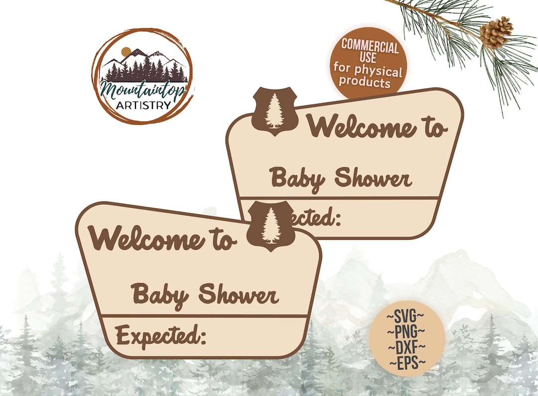 Woodland Baby Shower Welcome Sign National Park Nursery Decor Woodland ...