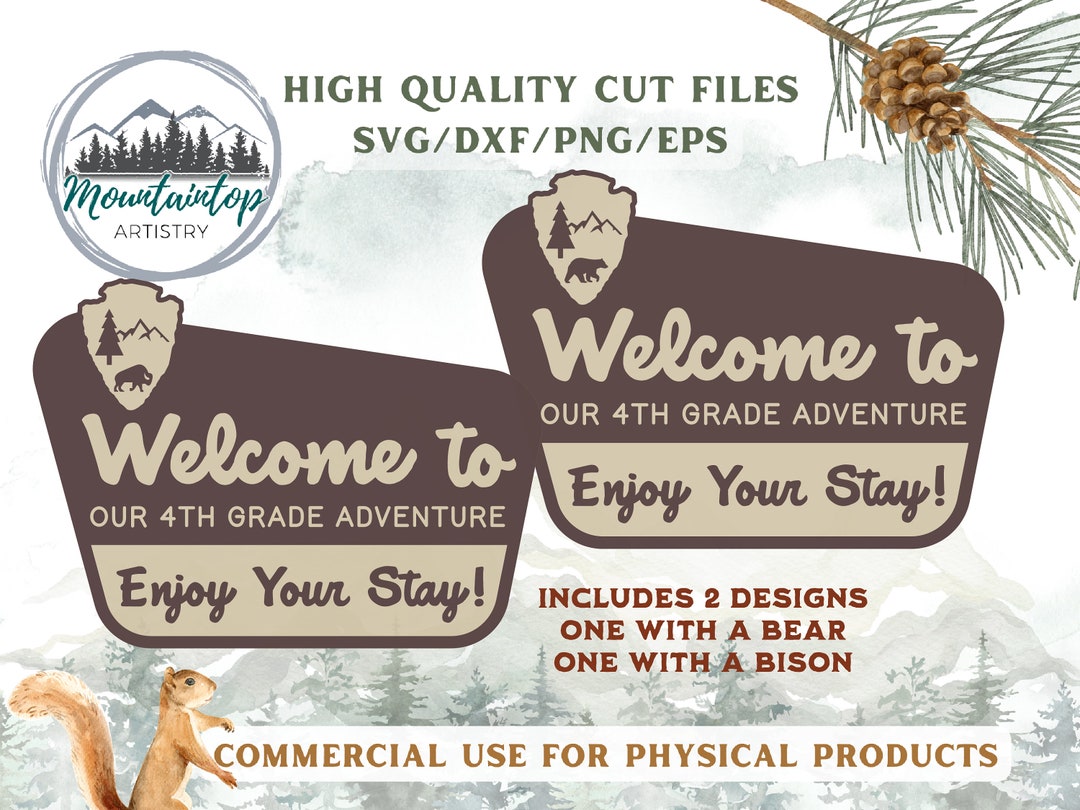 Classroom Welcome Sign Adventure Class Theme 4th Grade Sign Welcome to ...