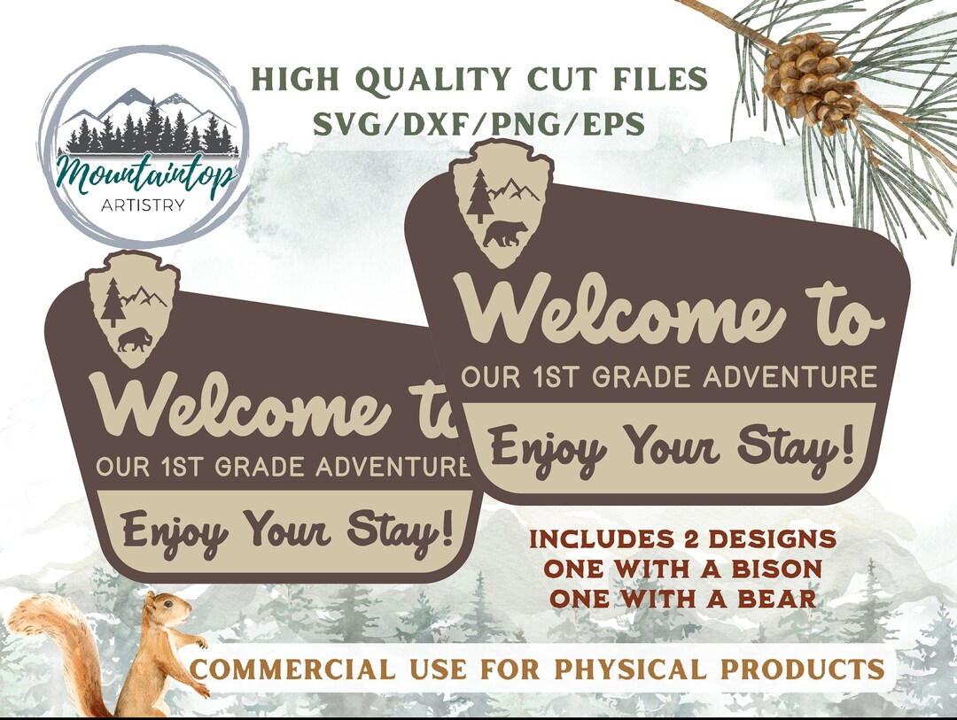 First Grade Welcome Sign Classroom National Park Decor Printable ...