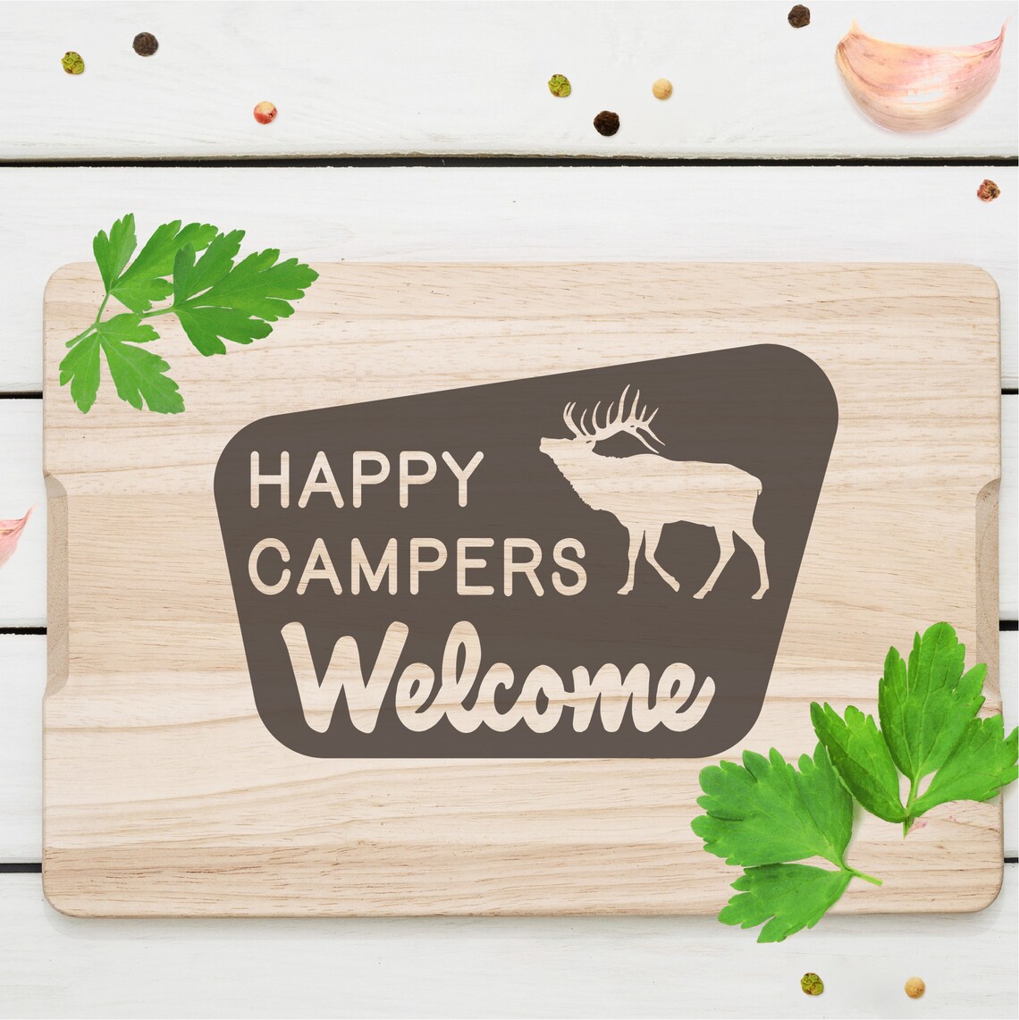 Happy Campers Welcome Sign SVG Forest Service Sign Camper Decor Welcome ...