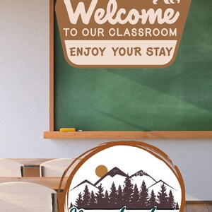 Welcome to Our Classroom Sign National Park Theme Class Decor Woodland ...