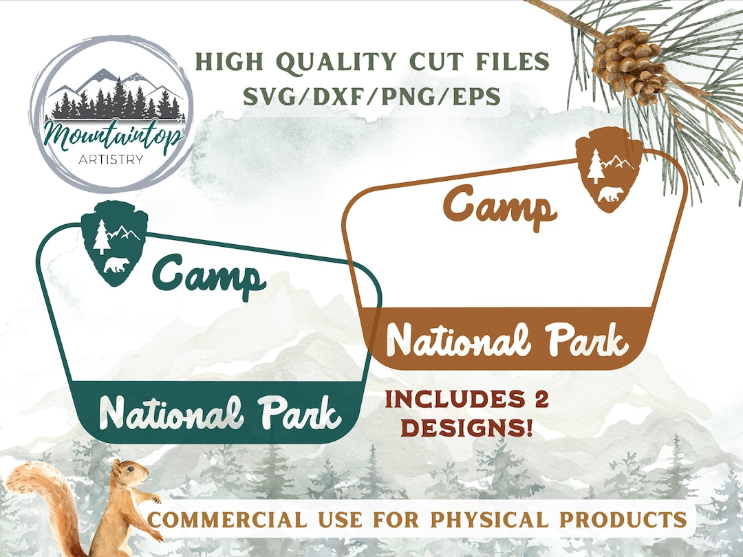 Customizable National Park Sign Editable National Forest Sign Camping ...