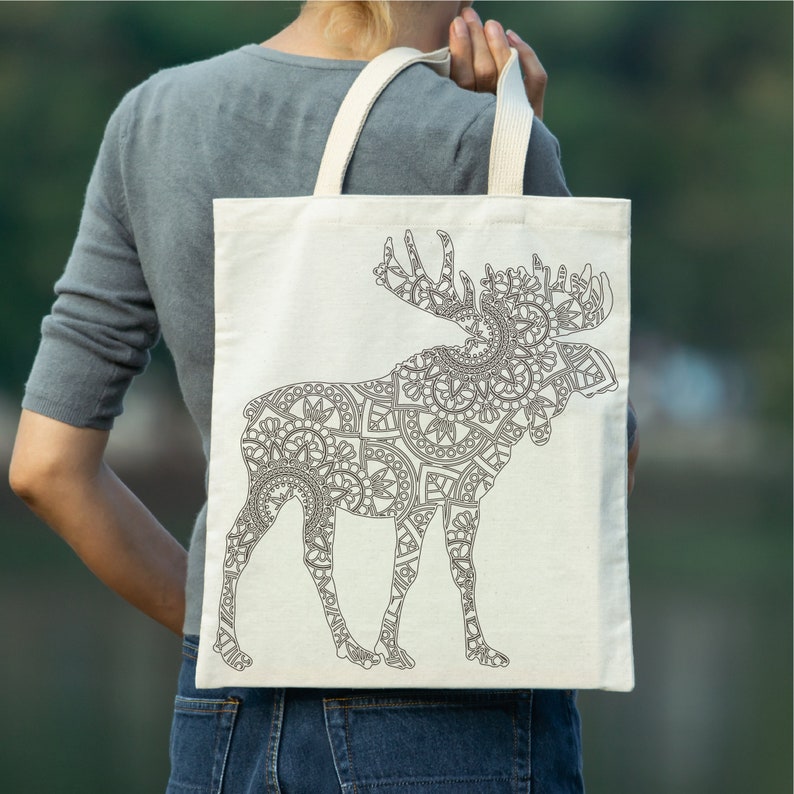 Moose Mandala SVG, Moose Mandala, Moose Zentangle DXF Laser Cut File ...