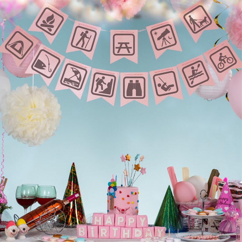 Camping Birthday Decorations Camping Theme Birthday Woodland - Etsy