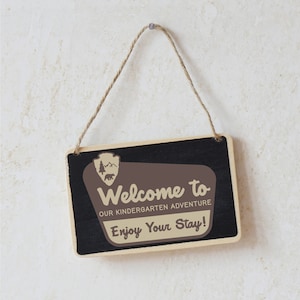 Kindergarten Welcome Sign National Park Decor Classroom Welcome Sign ...