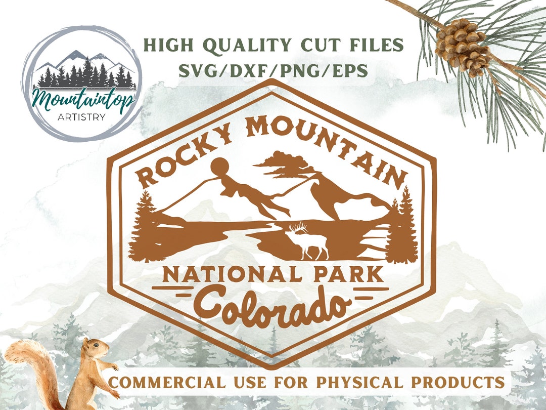 Rocky Mountain National Park SVG, Rocky Mountain National Park Gifts ...
