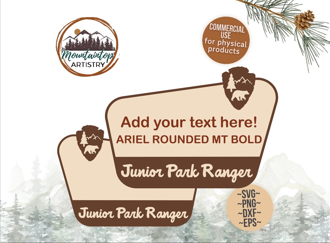 Junior Park Ranger Name Sign Classroom Name Tags One Happy Camper ...