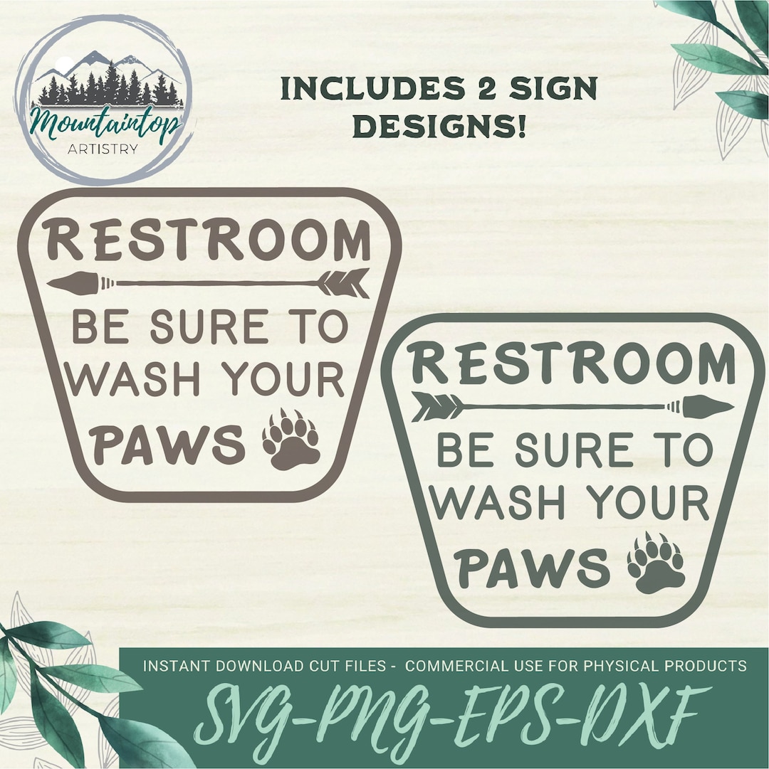 Restroom Sign SVG Forest Service Restroom Sign PNG National Park ...