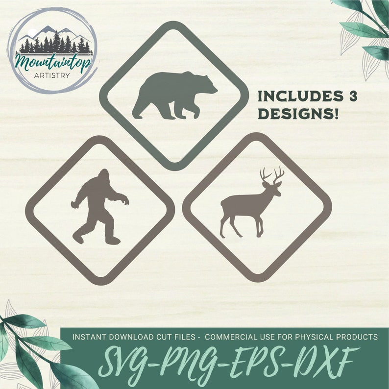 Wildlife Crossing Signs SVG Wildlife Conservation Animal - Etsy