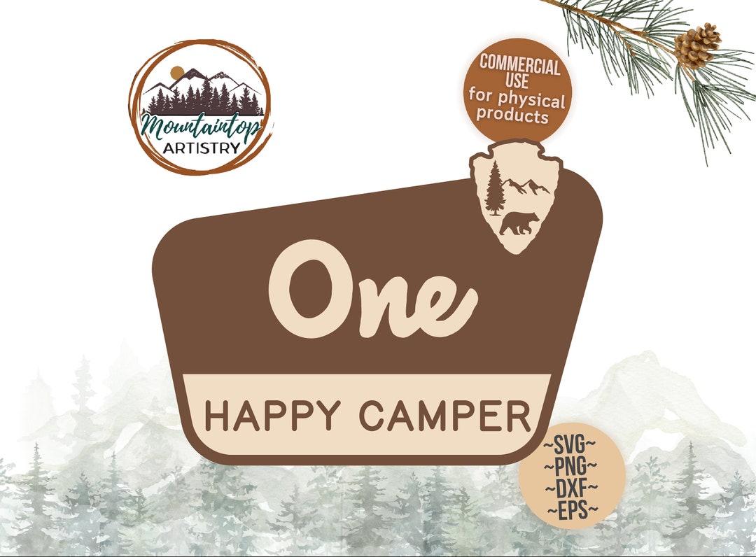 One Happy Camper First Birthday Decor Camping Birthday Party One Happy ...