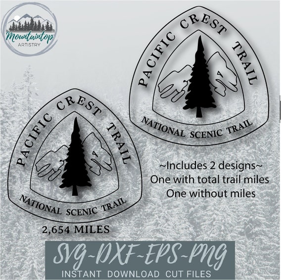 Pacific Crest Trail SVG PCT Sign PCT Trail Marker | Etsy