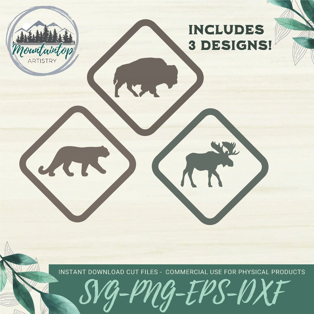 Wildlife Crossing Signs SVG, Wildlife Conservation, Animal Crossing ...