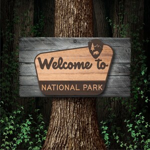 Customizable National Park Sign Editable Woodland Wall Art Nature ...