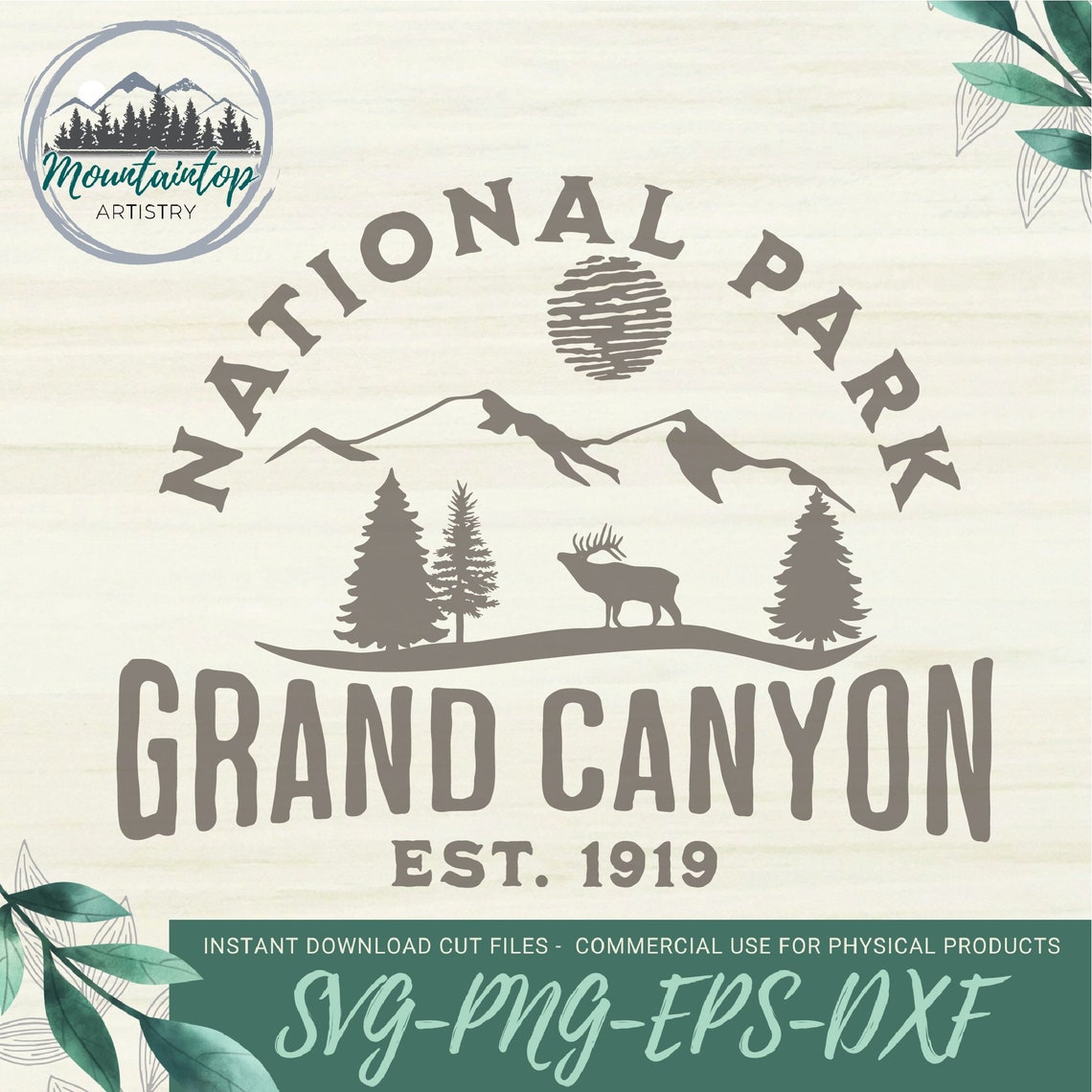 Grand Canyon National Park SVG Grand Canyon Elk National - Etsy