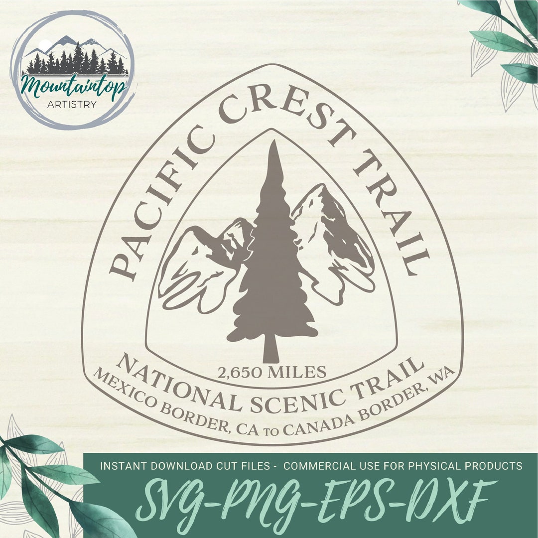 Pacific Crest Trail SVG, PCT Sign, PCT Trail Marker - Etsy