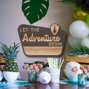 Let the Adventure Begin Sign Customizable Laser Engraving File National ...