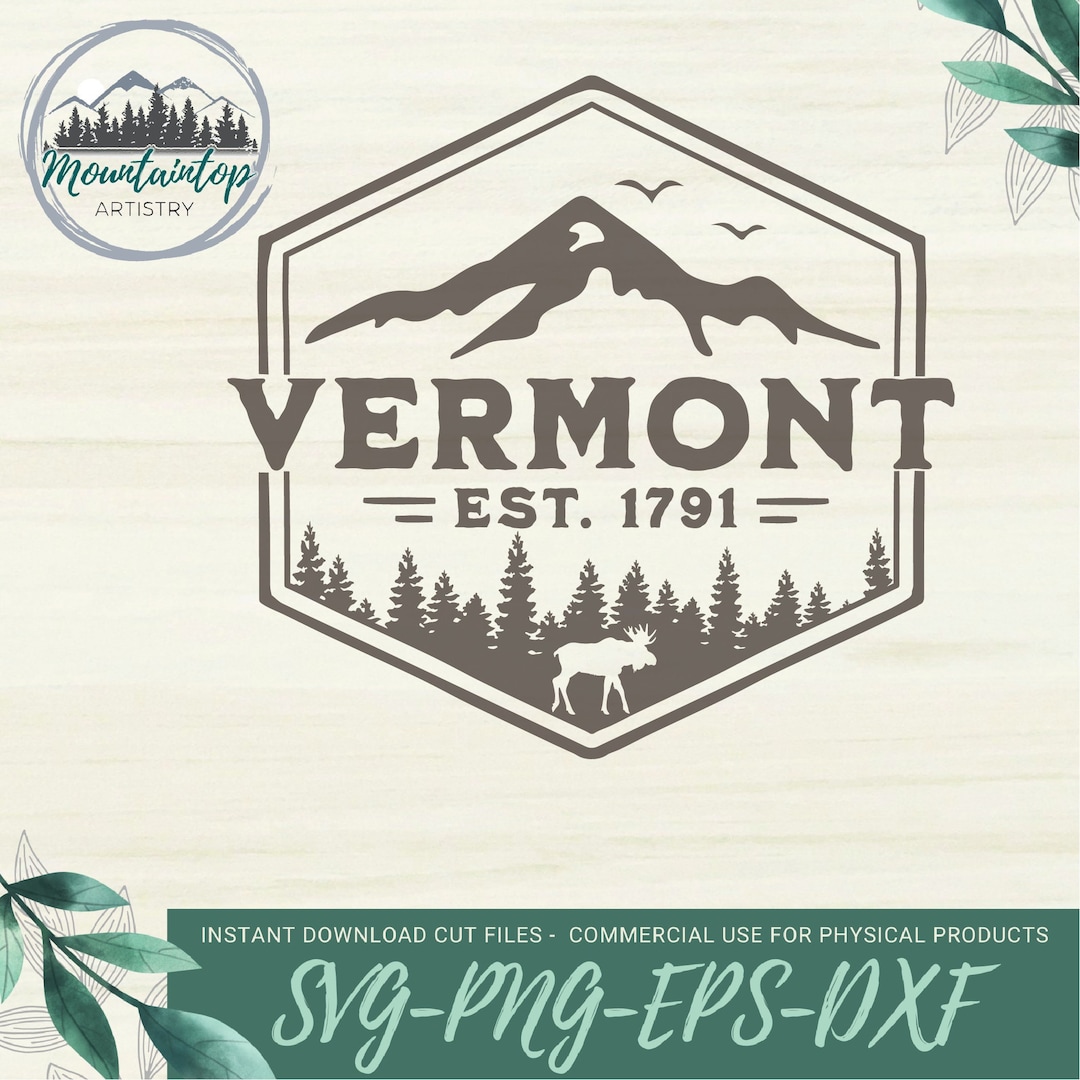 Vermont SVG, Vermont PNG, Vermont Hiking Decals, - Etsy