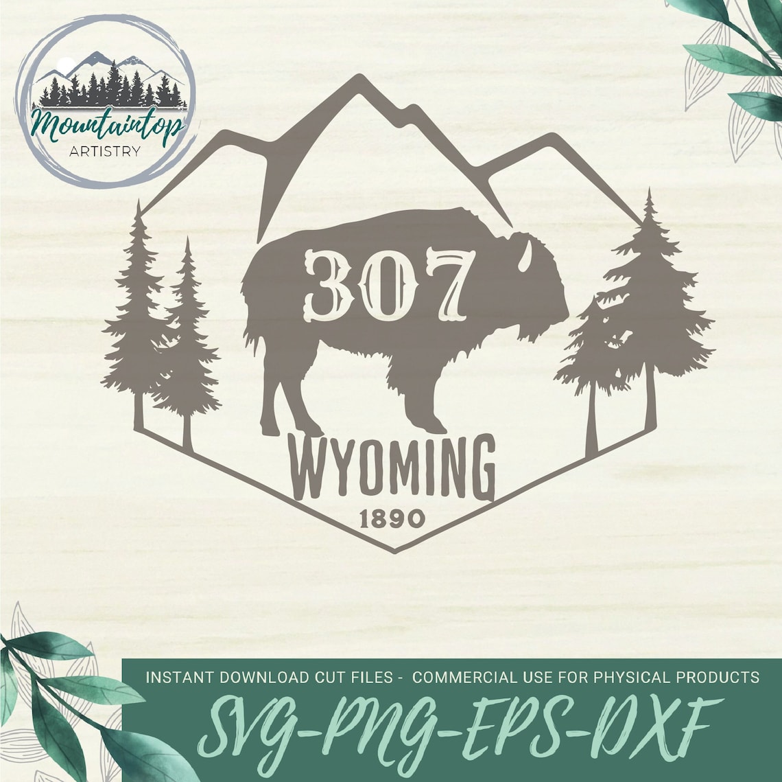 Wyoming 307 SVG Wyoming Bison SVG Wyoming Gift Ideas - Etsy