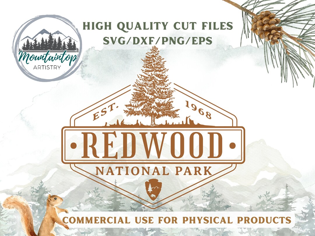 Redwood National Park, Redwood SVG, California Redwood - Etsy