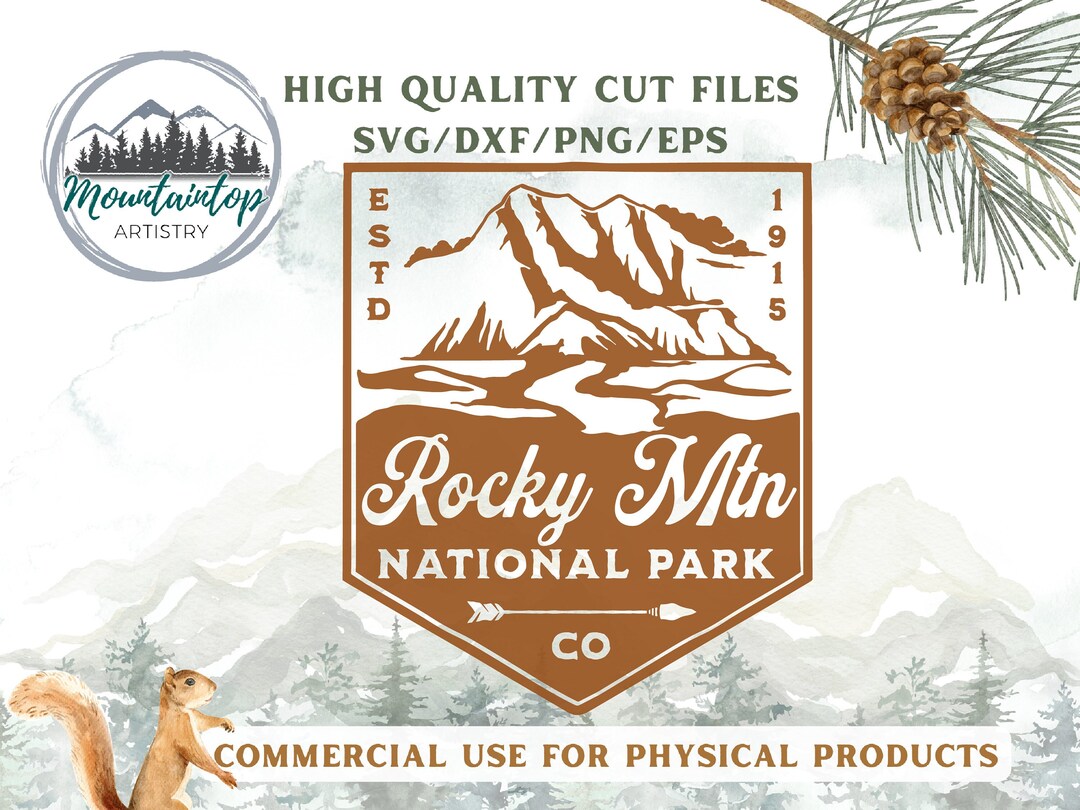 Rocky Mountain National Park SVG, Rocky Mountain National Park Gifts ...