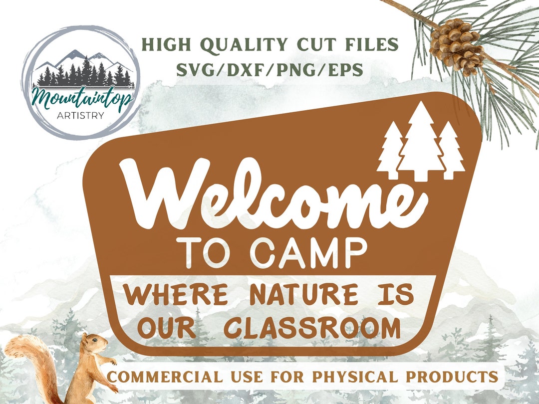 Welcome to Camp Sign, Woodland Classroom, National Park Theme - Etsy