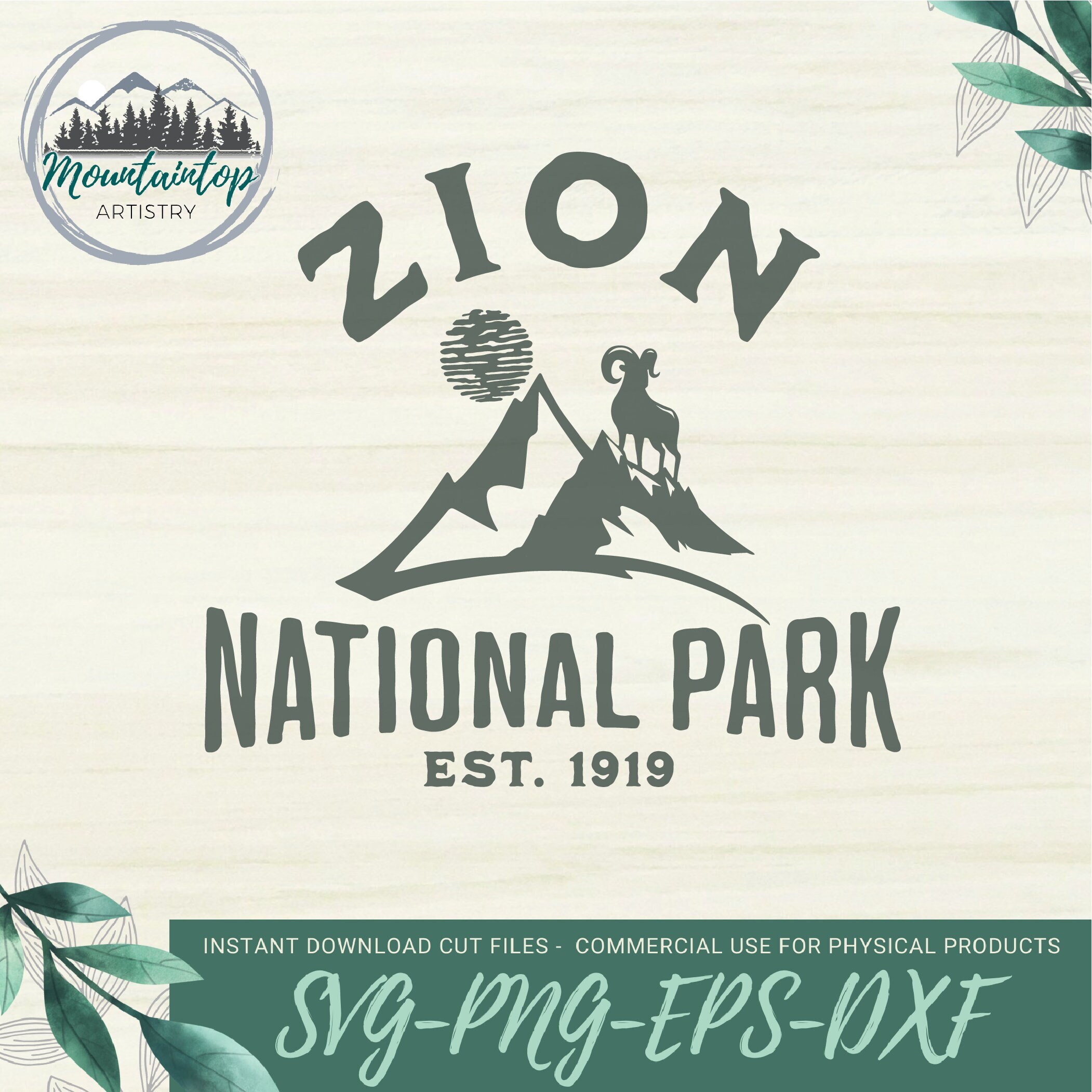 Zion National Park SVG Zion National Park Gift Ideas Animals - Etsy