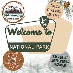 Customizable National Park Sign Editable Woodland Wall Art Nature ...