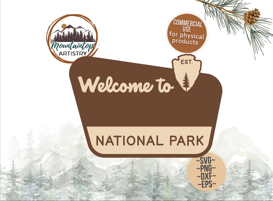 National Park Sign Customizable Woodland Nursery Decor Camping Birthday ...