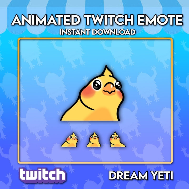 Hype Birb Animated Twitch Emote - Etsy