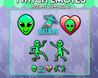 Animated Alien Dance Emote for Twitch UFO Rave Lights Pixel - Etsy