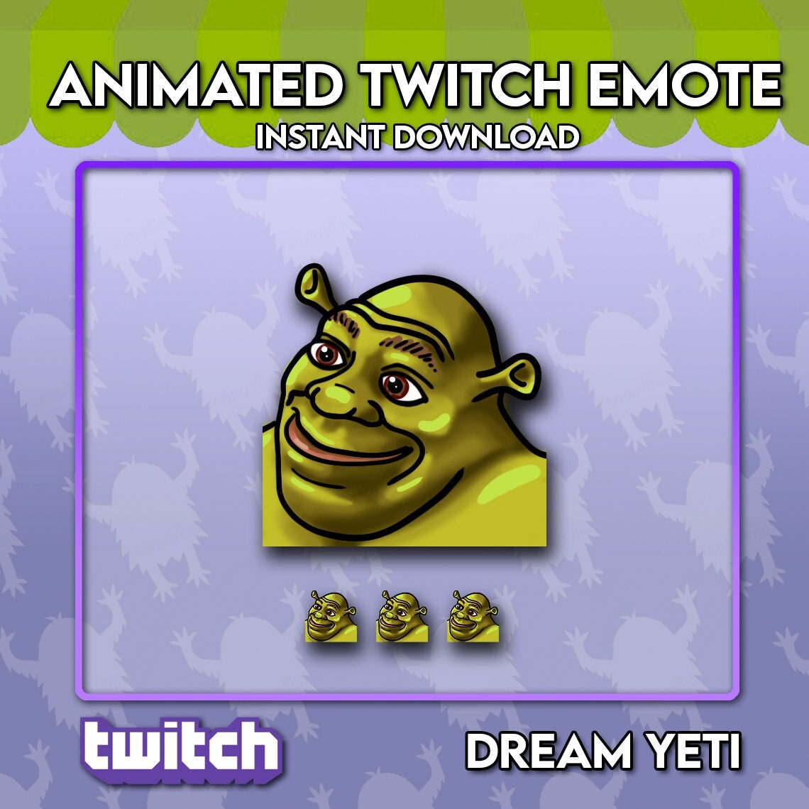 Shrek Twitch Emote - Etsy