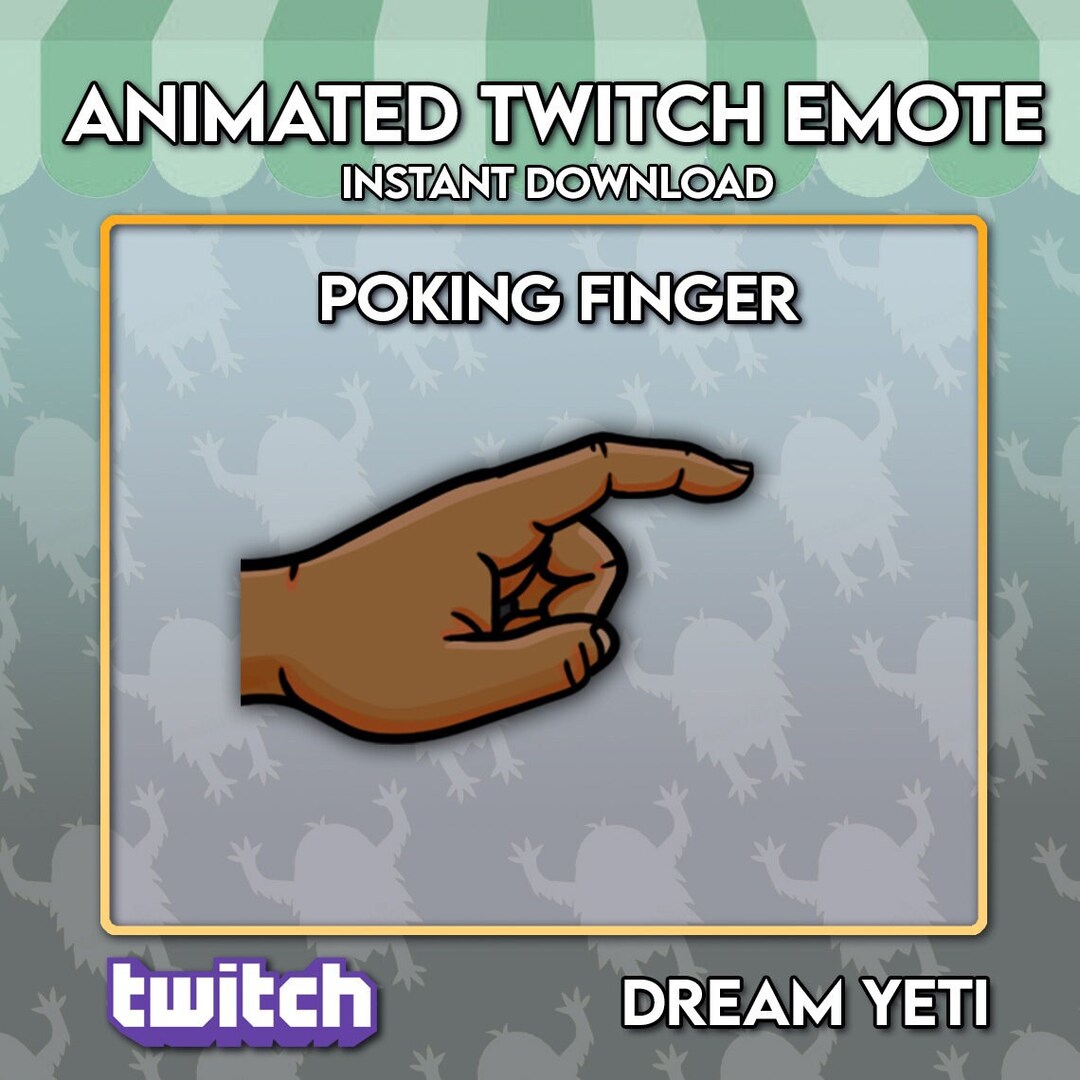 Left and Right Poking Finger Emotes for Twitch - Etsy