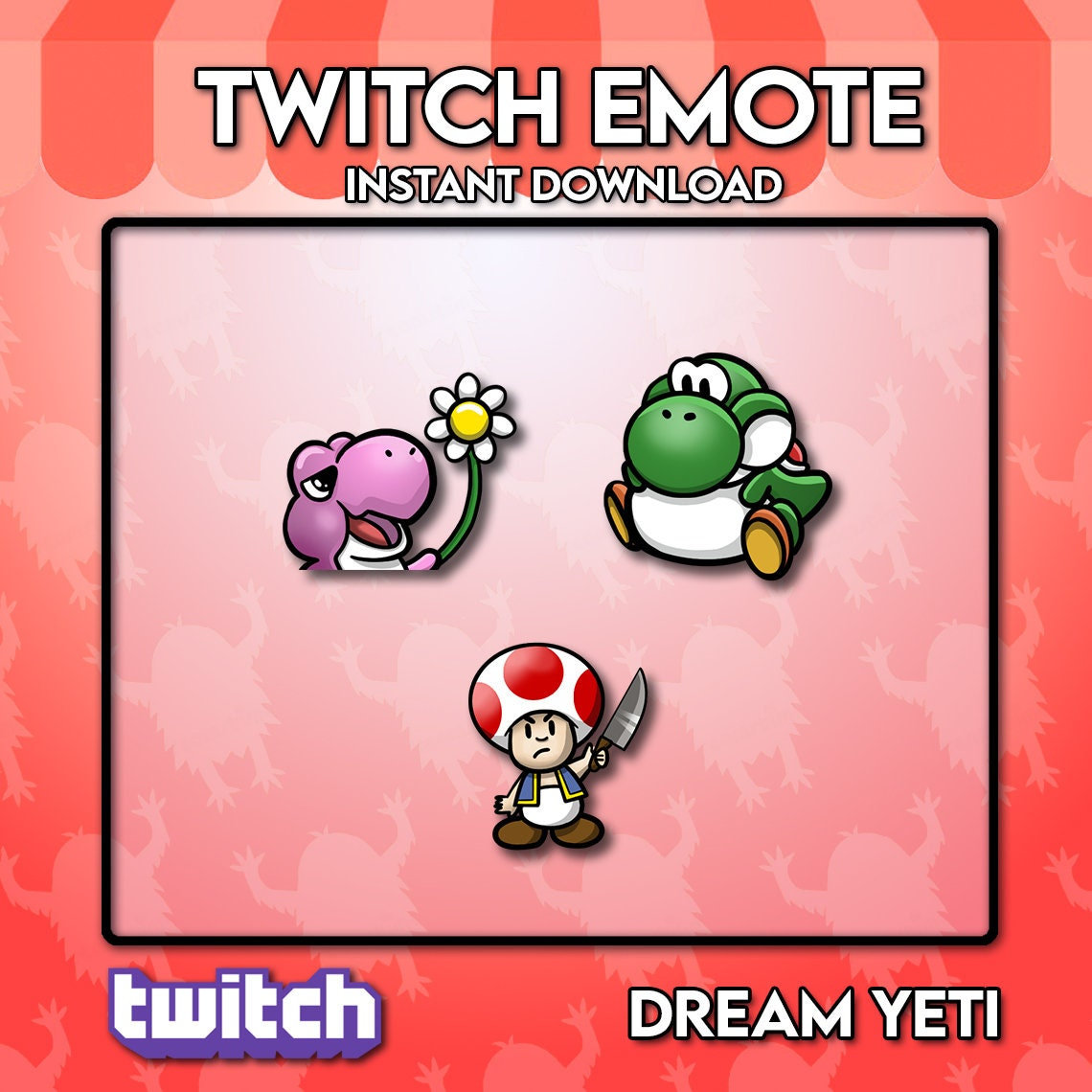 Super Mario Emotes - Etsy