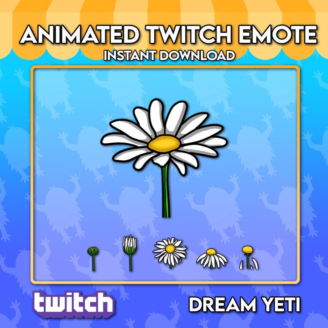 Blooming Daisy Animated Twitch Emote - Etsy New Zealand