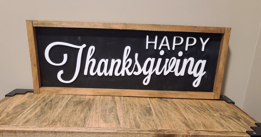 Thanksgiving Sign, Happy Thanksgiving, Wood Sign, Fall Sign, Wooden ...