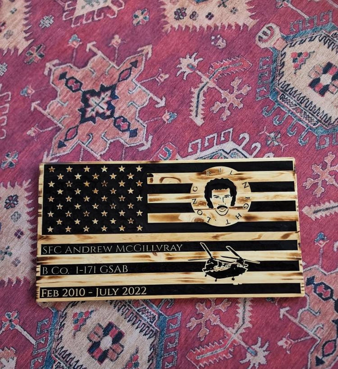 Custom Epoxy American Flag, Epoxy Inlay American Flag, Wood Burnt ...