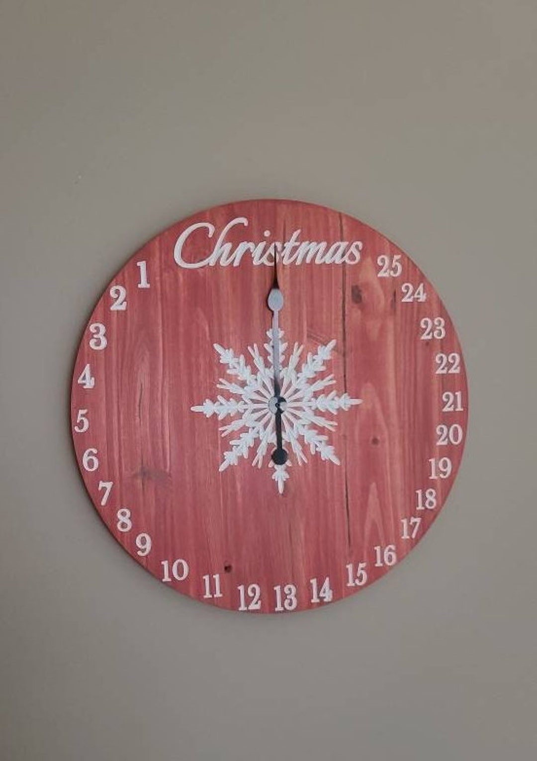 Christmas Count Down Clock, Wooden Christmas Count Down Clock ...