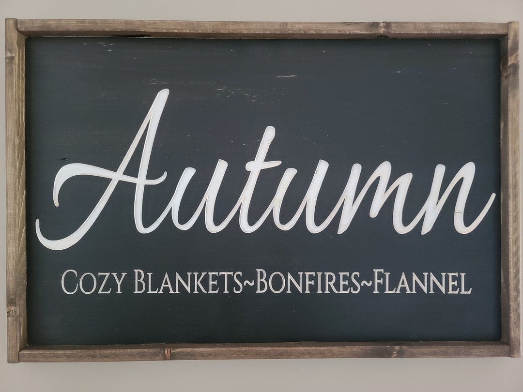 Wooden Fall Decor, Rustic Fall Sign, Autumn Sign, Modern Rustic Sign ...