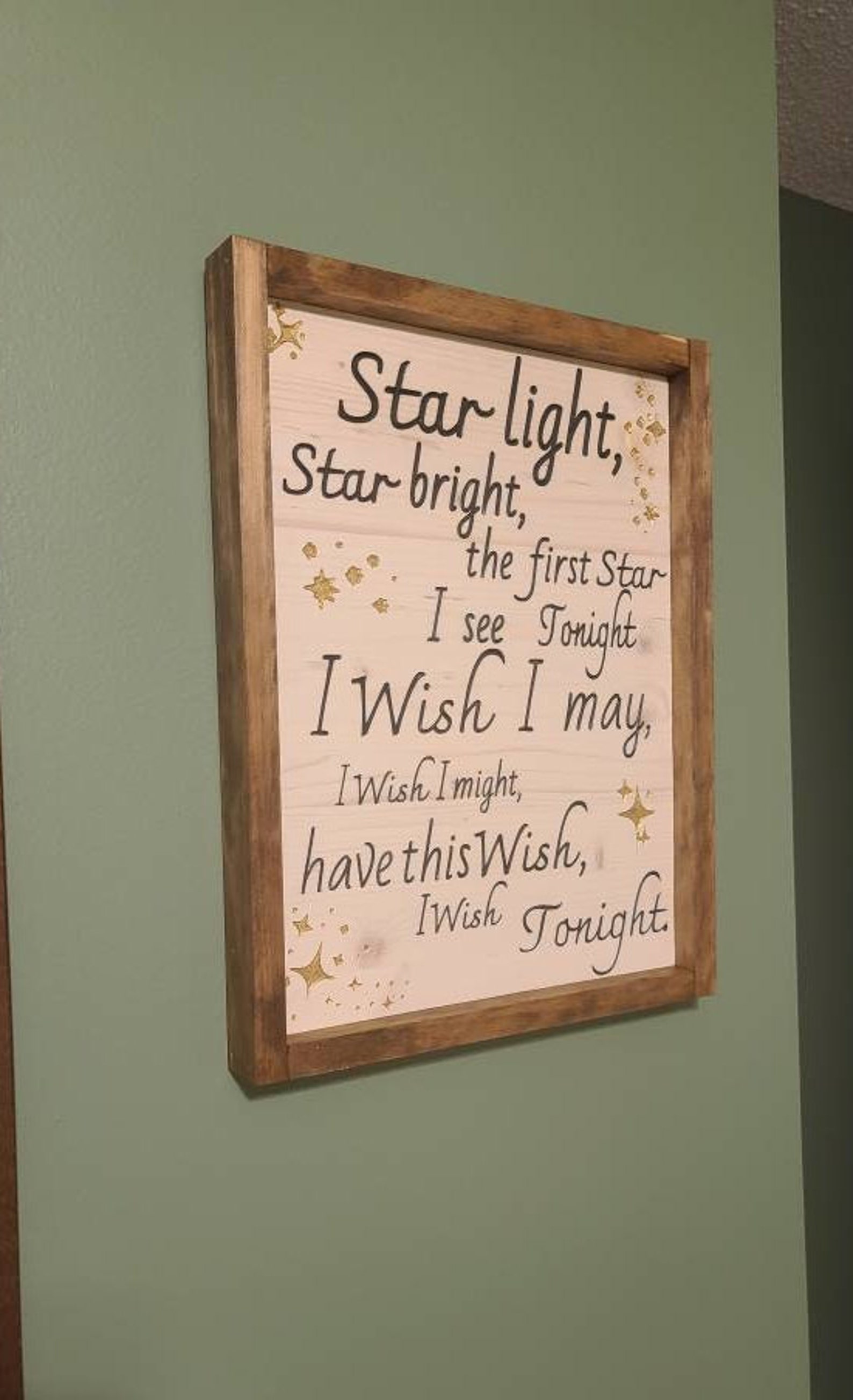 Star Light Star Bright First Star I See Tonight, Nursery Sign, Bedroom ...