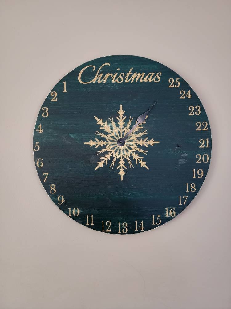Christmas Count Down Clock, Wooden Christmas Count Down Clock ...