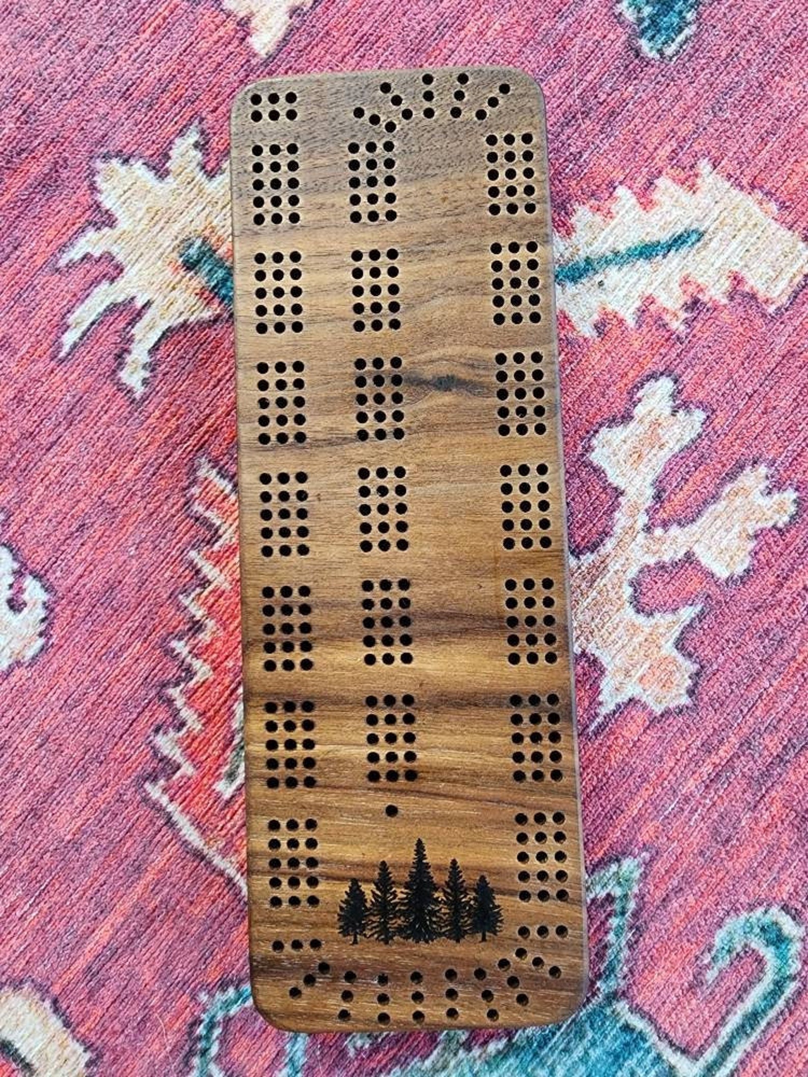 Cribbage Board, Walnut Cribbage Board, Custom Cribbage Board, Rectangle ...