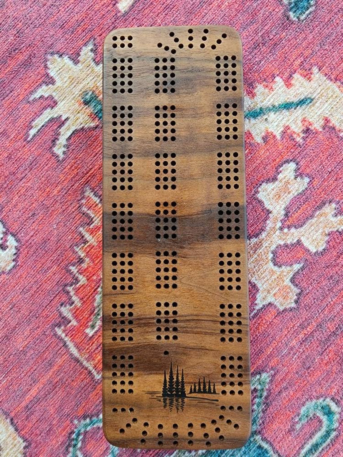 Cribbage Board, Walnut Cribbage Board, Custom Cribbage Board, Rectangle ...