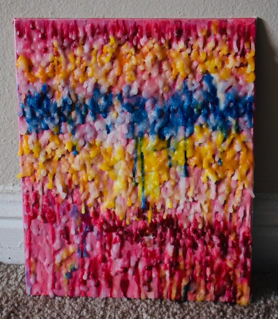 Wax Drip Art 8x10 | Etsy