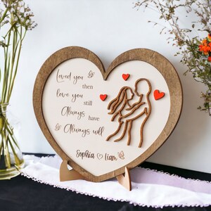 Couple Heart Sign, Couples Wood Sign, Gift for Girlfriend, Valentines ...