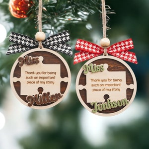 Personalized Teacher Ornament, Teacher Gift, Personalize Ornament ...