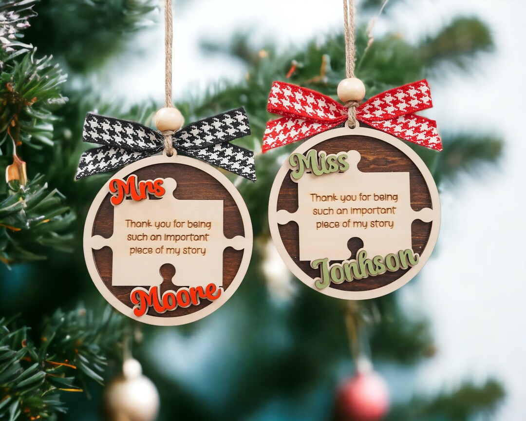 Personalized Teacher Ornament, Teacher Gift, Personalize Ornament ...
